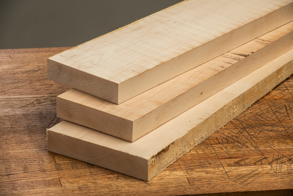Hard Maple - S3S (Surfaced 3 Sides) 3-Piece Lumber Pack